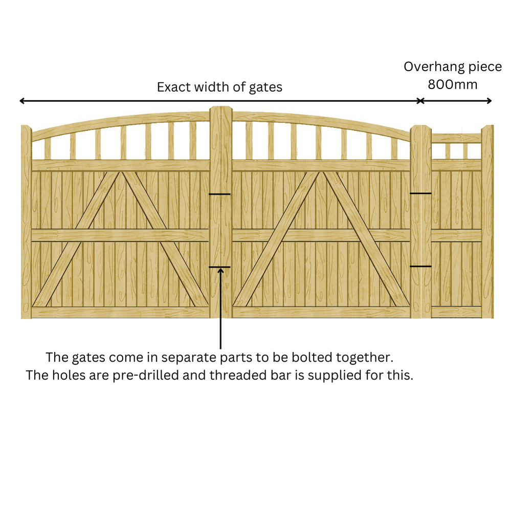 Wooden Sliding Gates - Tarporley Design - Stellar Gates