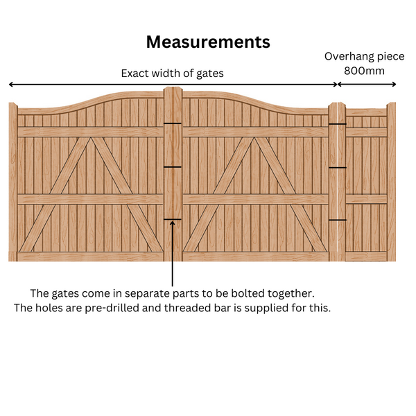 Hardwood Sliding Gates - Swan Neck Design - Stellar Gates