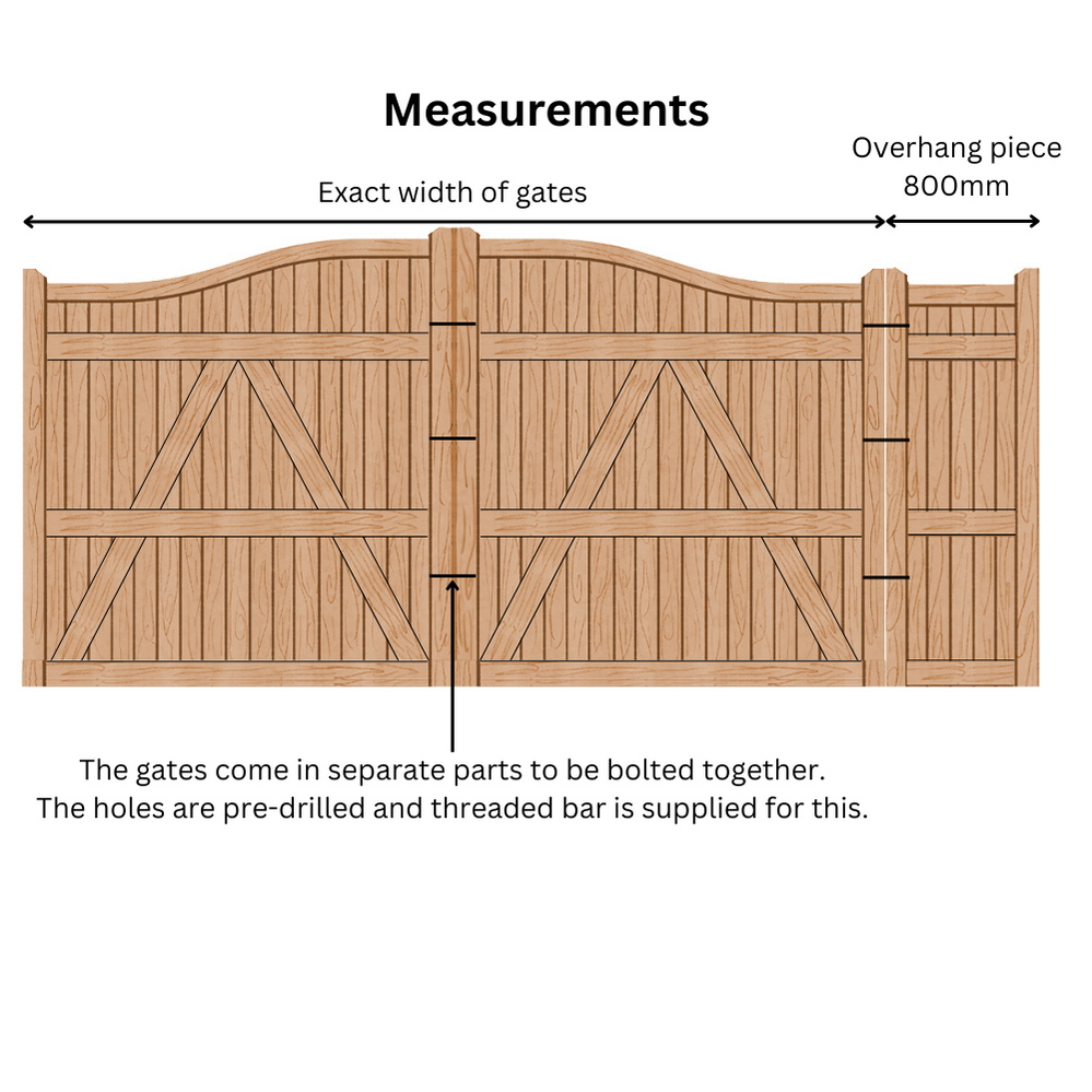 Hardwood Sliding Gates - Swan Neck Design - Stellar Gates