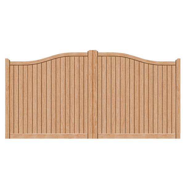 Hardwood Sliding Gates - Swan Neck Design - Stellar Gates