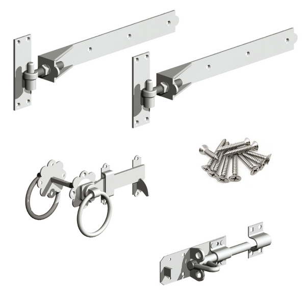 Single Gate 450mm Adjustable Hinge Kit - Stellar Gates