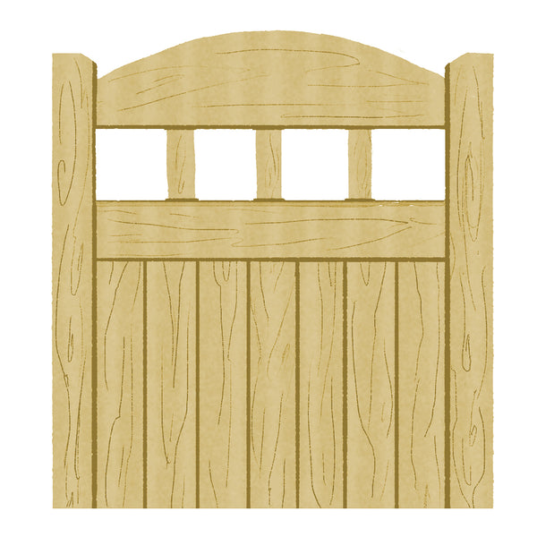 Wooden Garden Gate - Lancashire Design - Stellar Gates